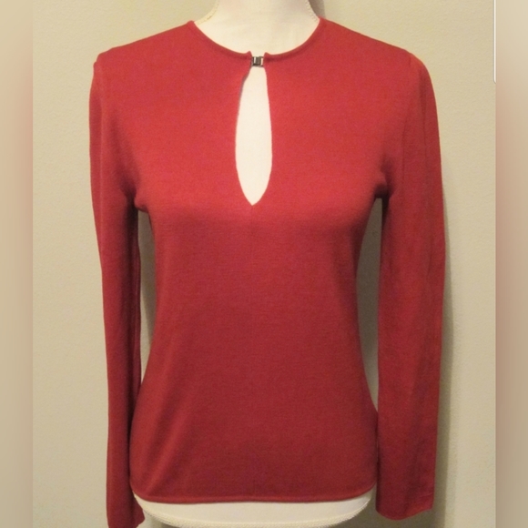Gucci | Sweaters | Gucci Tom Ford Vintage 999 Red Keyhole Sweater Size ...